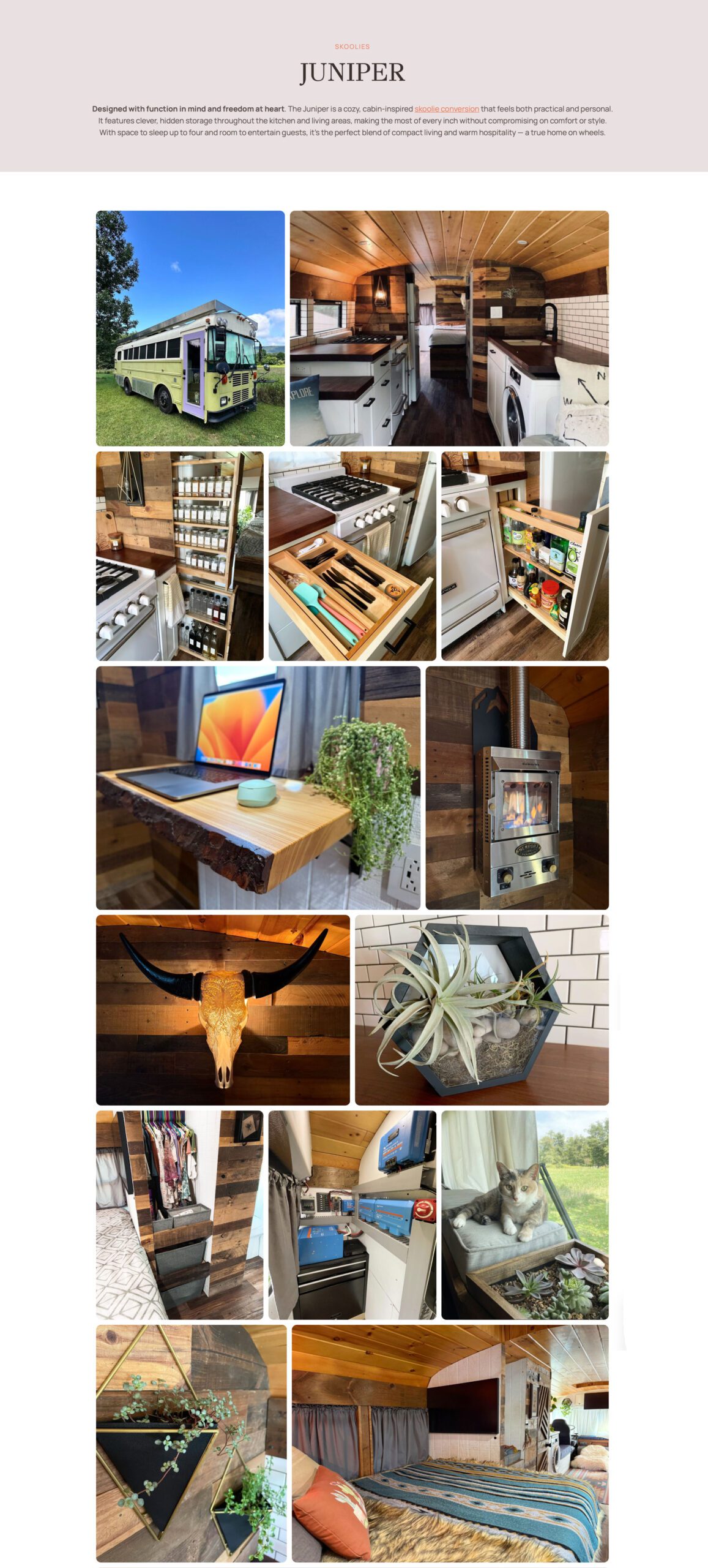 Juniper Skoolie Conversion | Nomad Nooks LLC